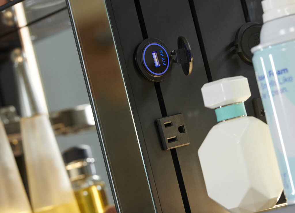 Lighted Bathroom Mirror | Double Door Bathroom Cabinet