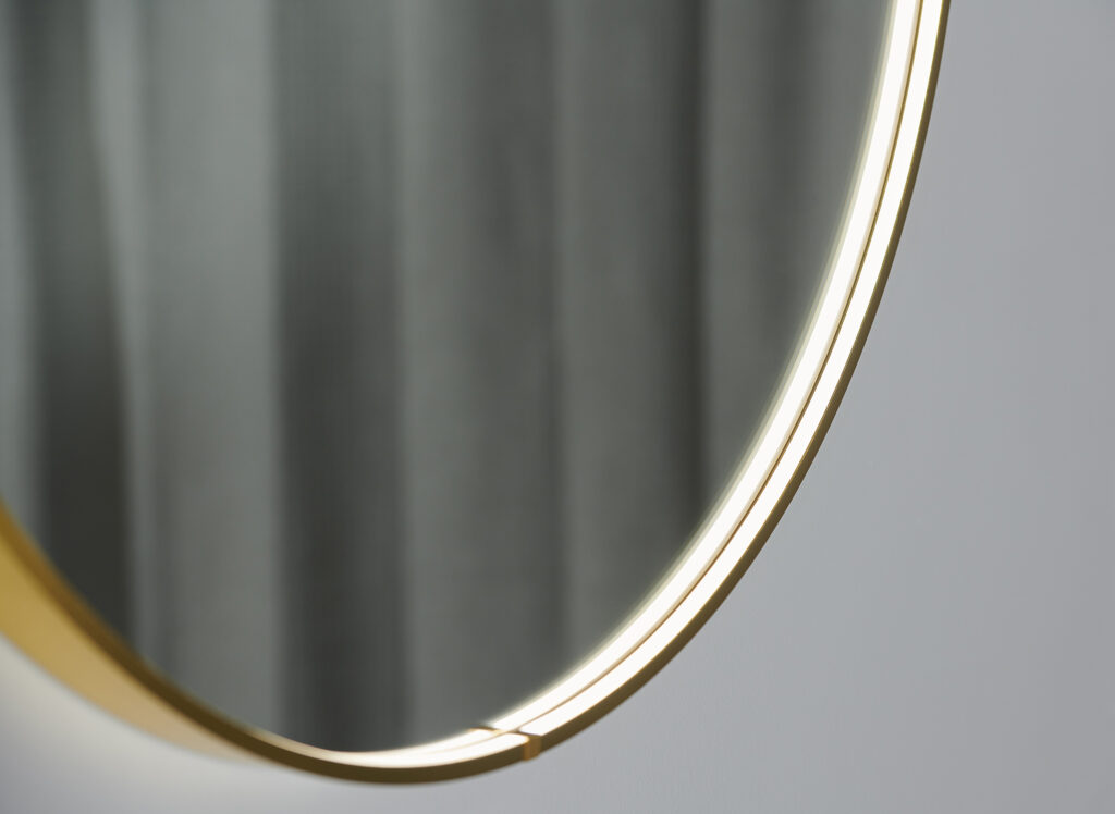 Round Gold Frame Mirror | LED Lighted Mirror